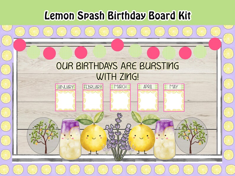 Birthday Bulletin Board - Classroom Theme|summe Fruit Theme - Etsy