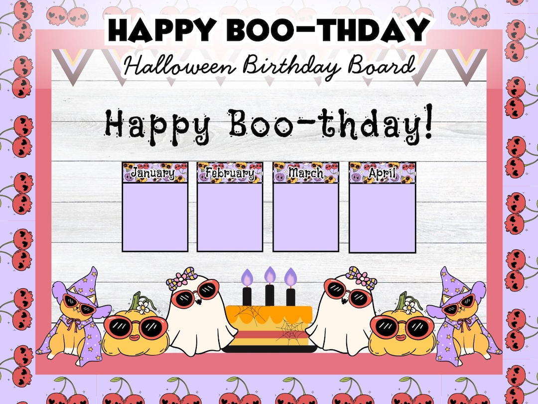 Halloween Birthday Bulletin Board: Spooky Classroom Decor (PDF Download ...