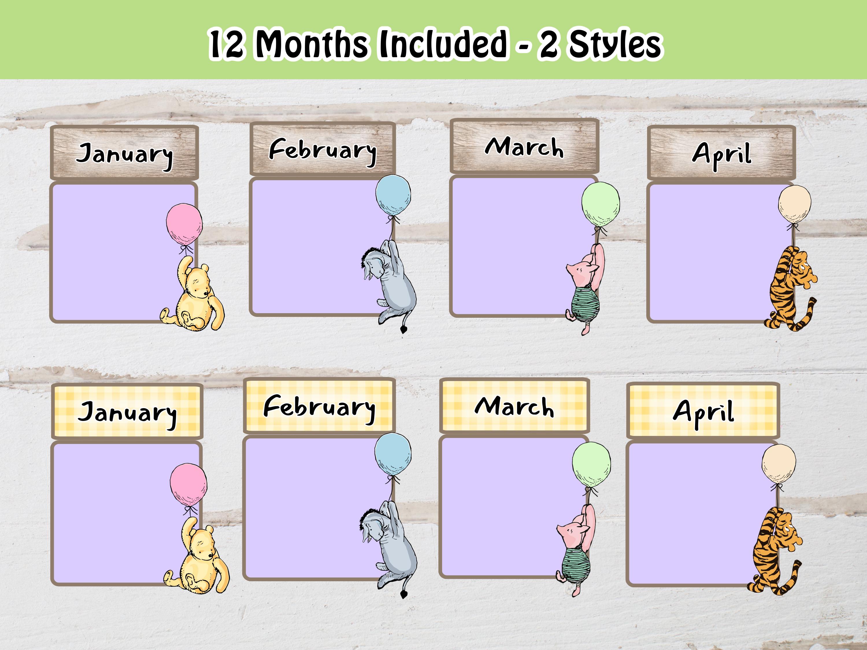 Winnie the Pooh Birthday Bulletin Board Kit- Classroom Theme - Etsy