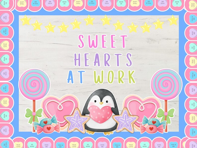 Valentine's Bulletin Board Kit | Candy Land Theme | Classroom Display ...