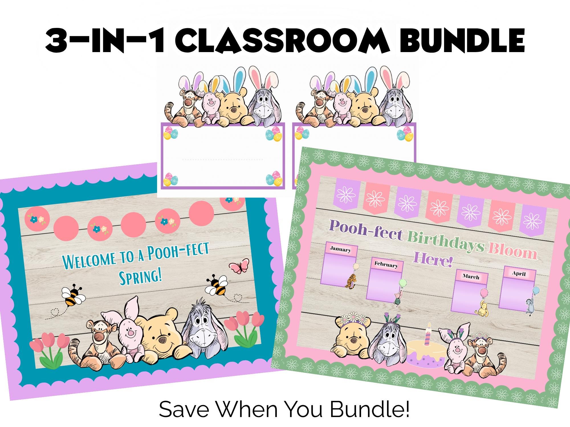 Winnie the Pooh Spring Classroom Decor Bundle - Etsy