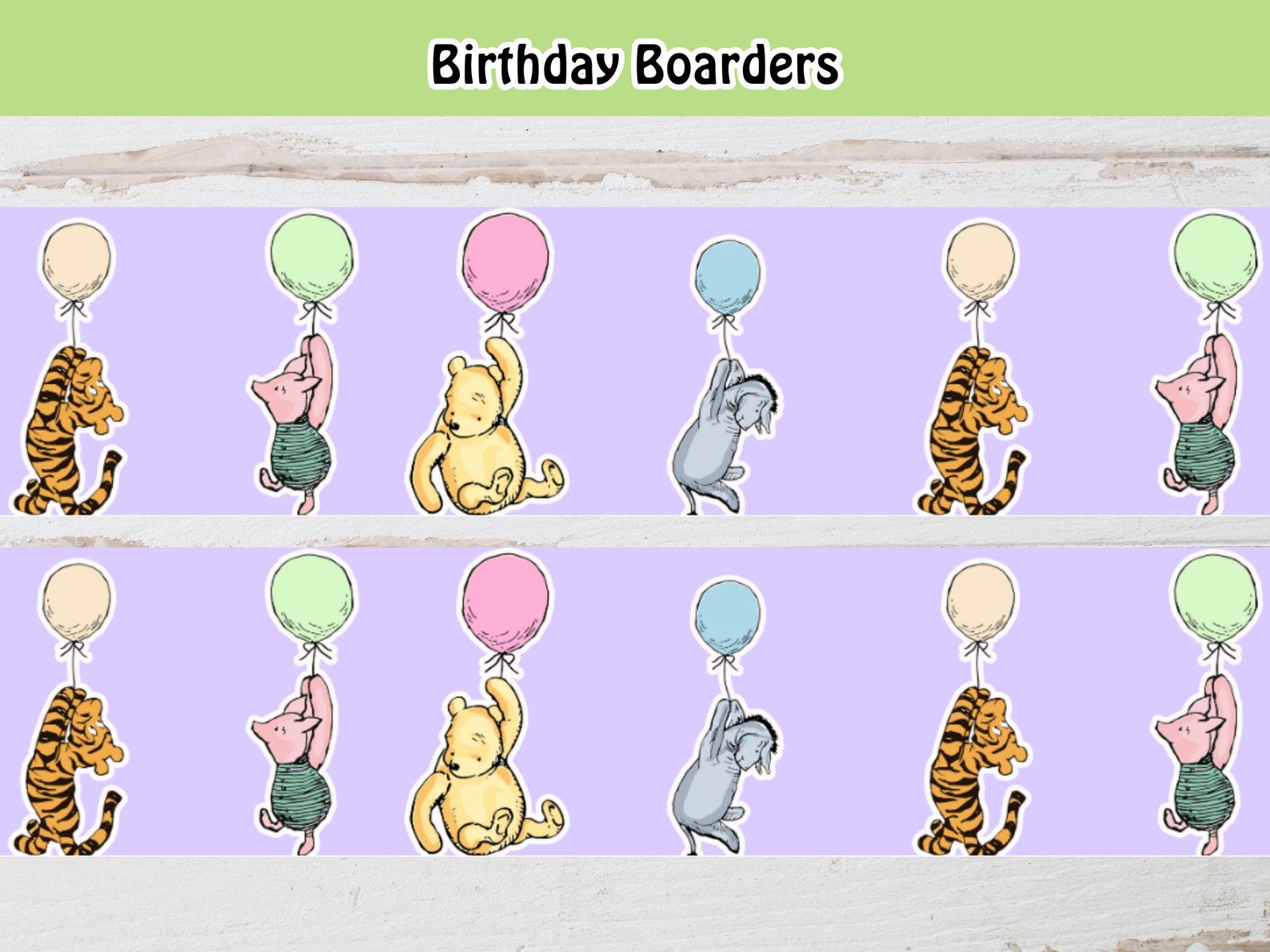 Winnie the Pooh Birthday Bulletin Board Kit- Classroom Theme - Etsy