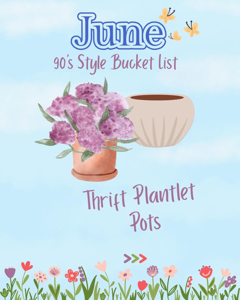 90s Style June Bucket List Printable – Retro Spring Activities for Kids ...