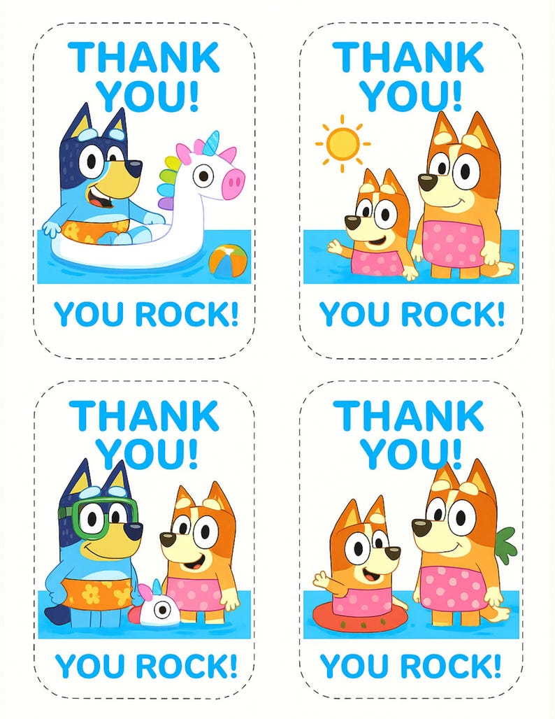 Editable Bluey Pool Party Birthday Invitation, Bluey Birthday ...