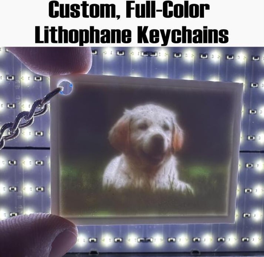 Personalized, Full-color 3D Printed Lithophane Keychain - Etsy