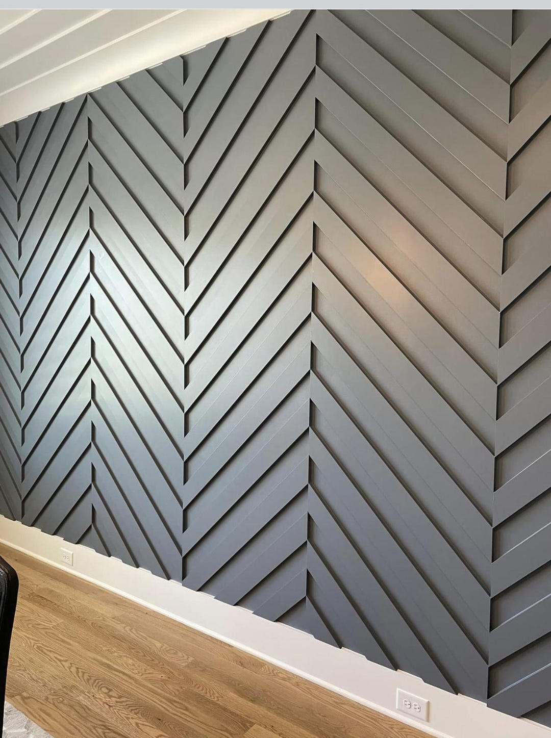 Custom Asymmetrical Wall Molding Design: Accent Wall Plans (digital ...