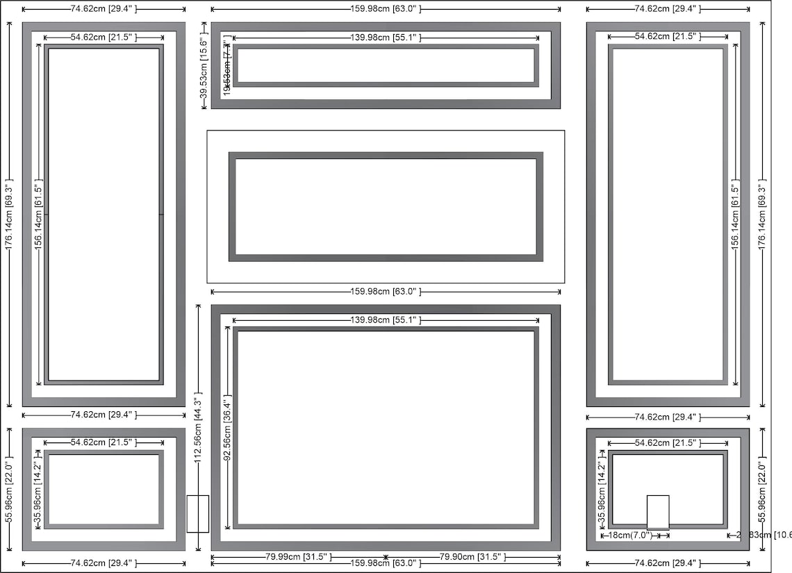 Custom Asymmetrical Wall Molding Moulding Design: Accent Wall Plans ...