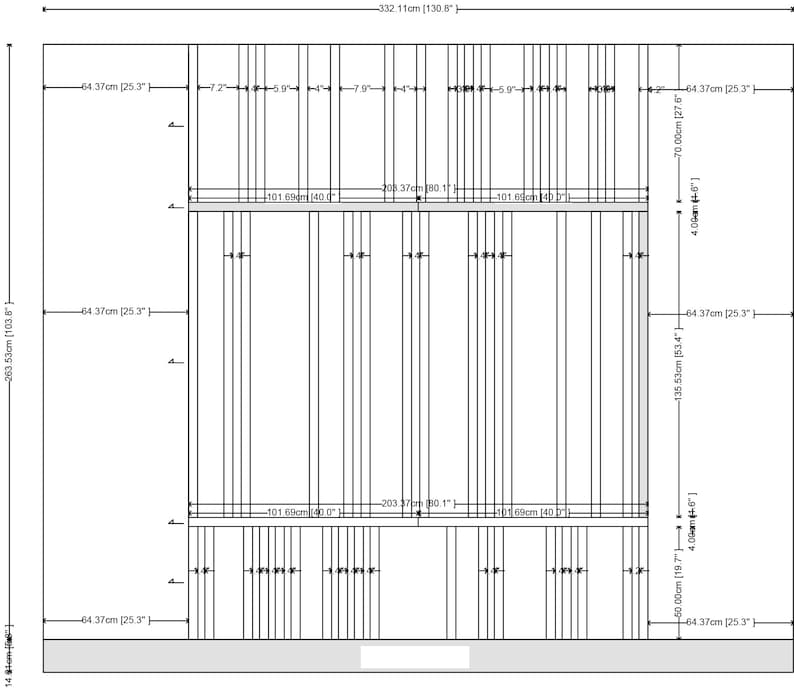 Custom Asymmetrical Wall Molding Design: Accent Wall Plans (digital ...