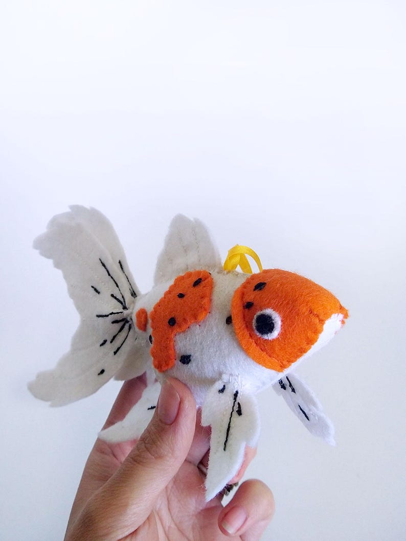 DIY Felt Goldfish- PDF Tutorial and Pattern Download- Fantail Fancy ...