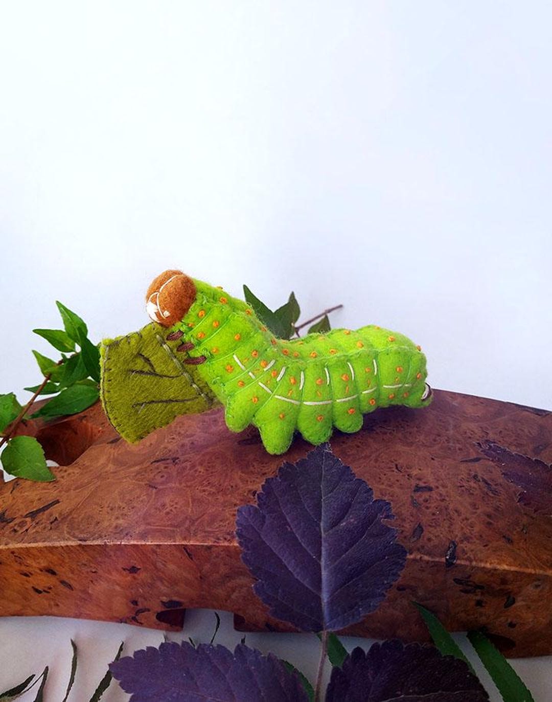 DIY Felt Caterpillar: Luna Moth Caterpillar - PDF Tutorial and Pattern ...