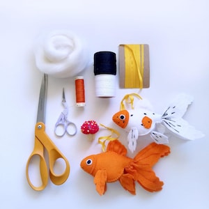 DIY Felt Goldfish- PDF Tutorial and Pattern Download- Fantail Fancy ...
