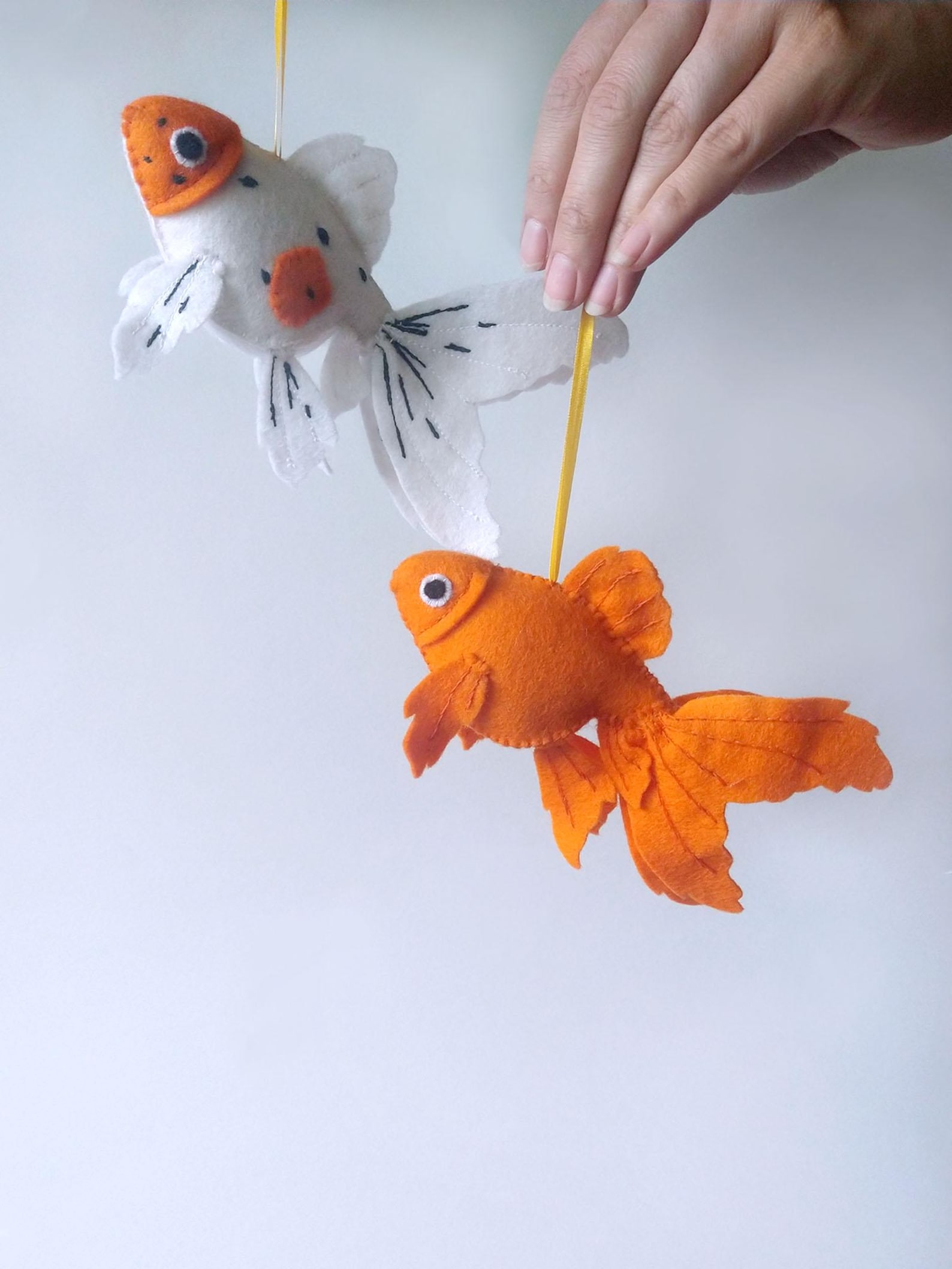 DIY Felt Goldfish- PDF Tutorial and Pattern Download- Fantail Fancy ...