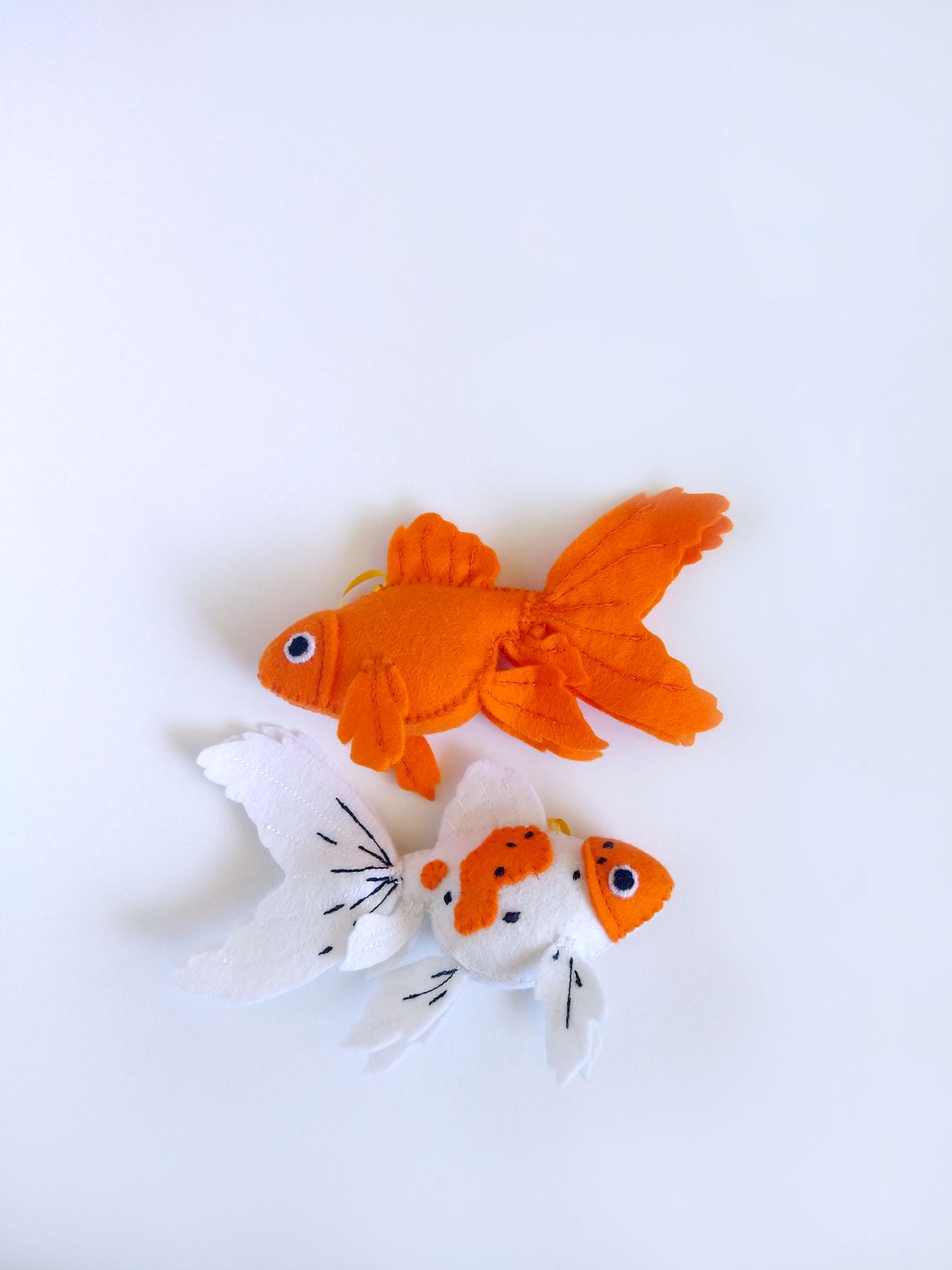 DIY Felt Goldfish- PDF Tutorial and Pattern Download- Fantail Fancy ...