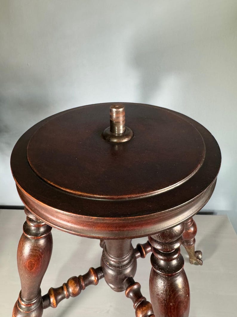 Holtzman Antique Victorian Swivel Piano Stool With Claws Original - Etsy