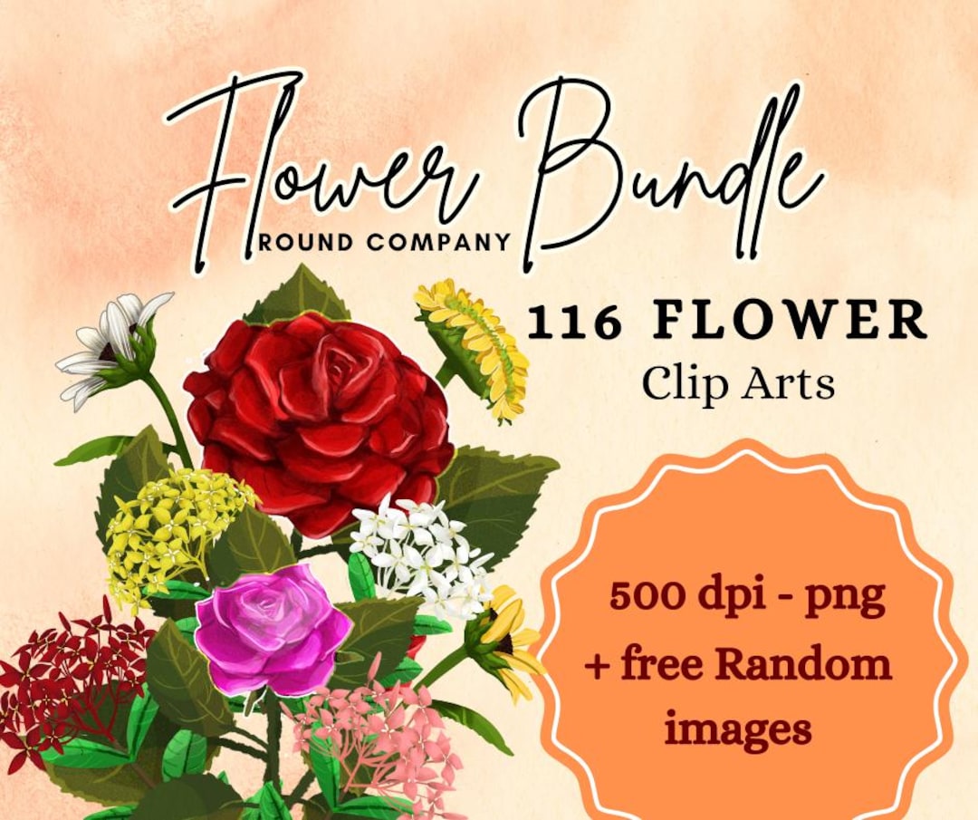 100+ Flower Bundle Clipart - Etsy