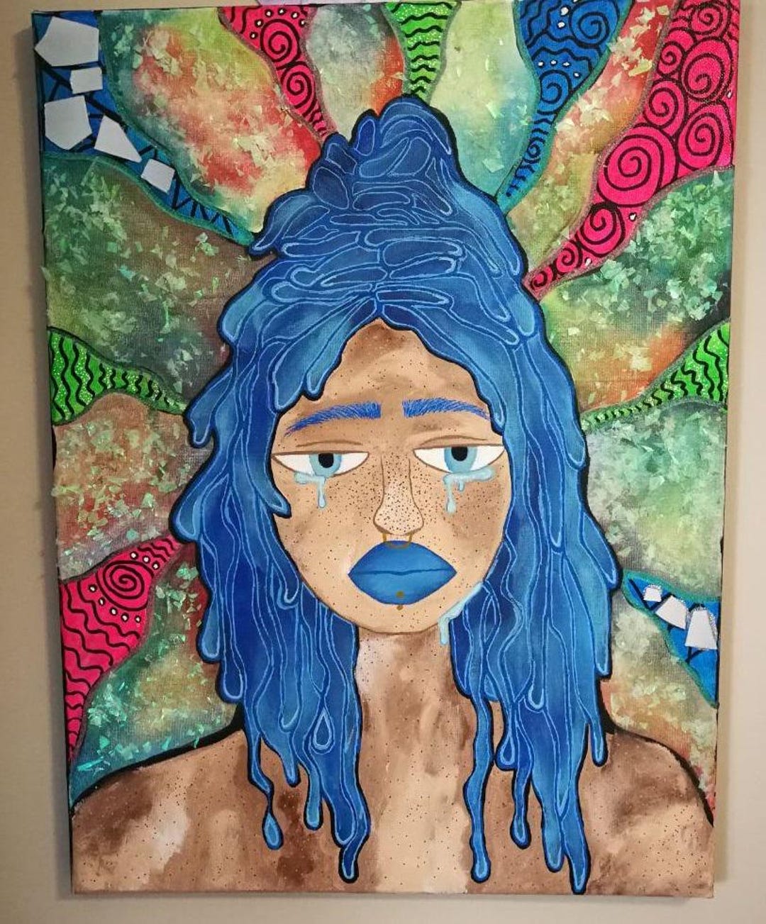 The Crying Mermaid Original Painting - Etsy