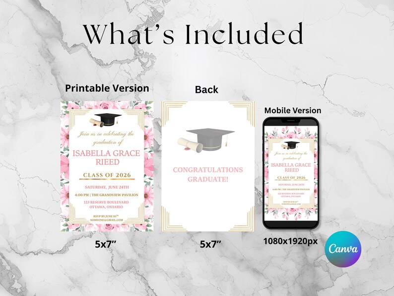 Graduation Invitation Template, Invitation Grad, Graduate Party ...