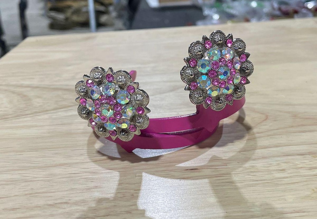 Pink Rhinestone Berry Concho Cowgirl Cuff - Etsy