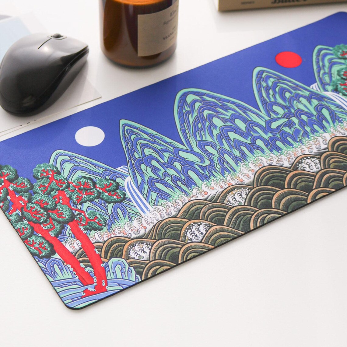 Korean Minhwa Mouse Pad – Traditional Folk Art Desk Mat | Irwol Obongdo ...
