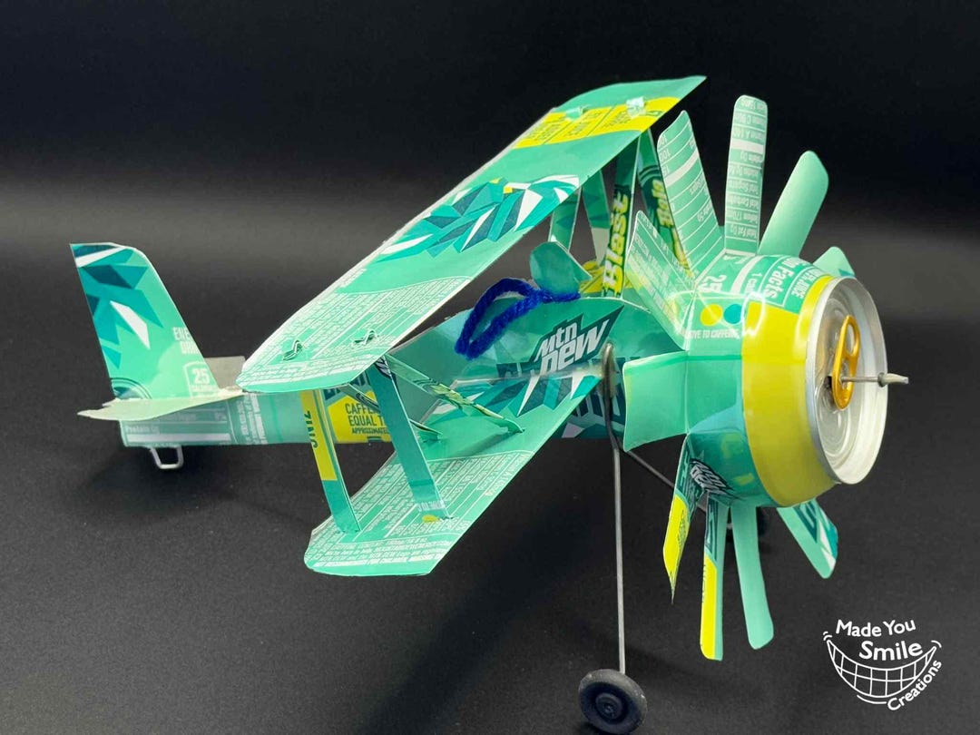 Mountain Dew Energy Pop Cans Airplane: Pops Planes (made From Empty ...