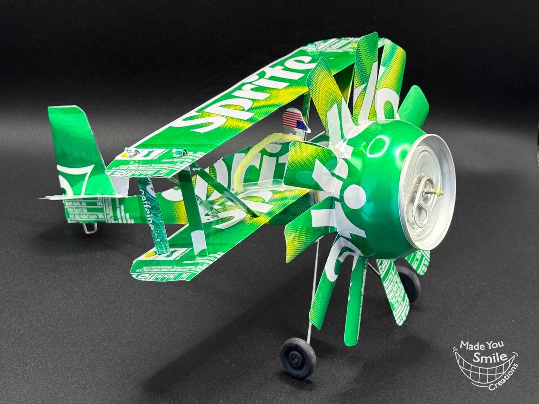 Sprite Can Airplane: Handmade Soda Pop Can Plane Art - Etsy