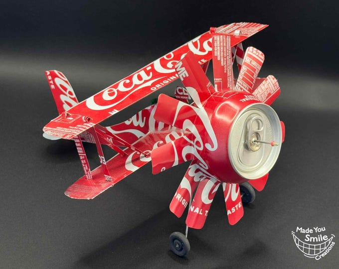 Coca Cola Original Coke Pop Cans Airplane: Pops Planes (made From Empty ...