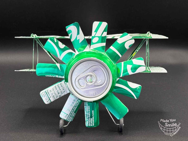 Handmade Sprite Can Airplane: Soda Pop Art, Recycled Decor - Etsy