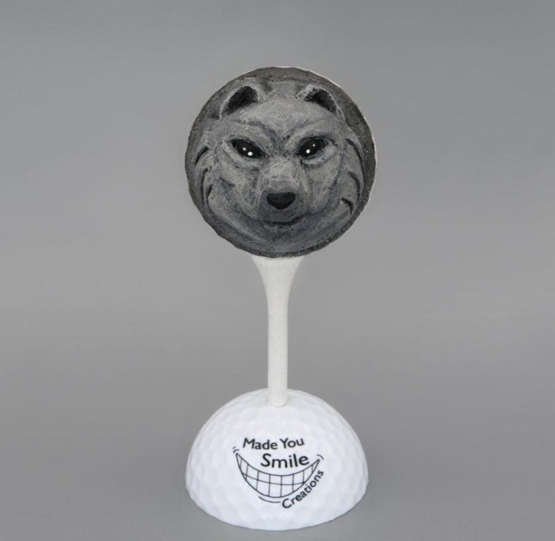 Hand Painted Wolf Golf Ball: Golfer Gift, Nature Lover Ornament - Etsy