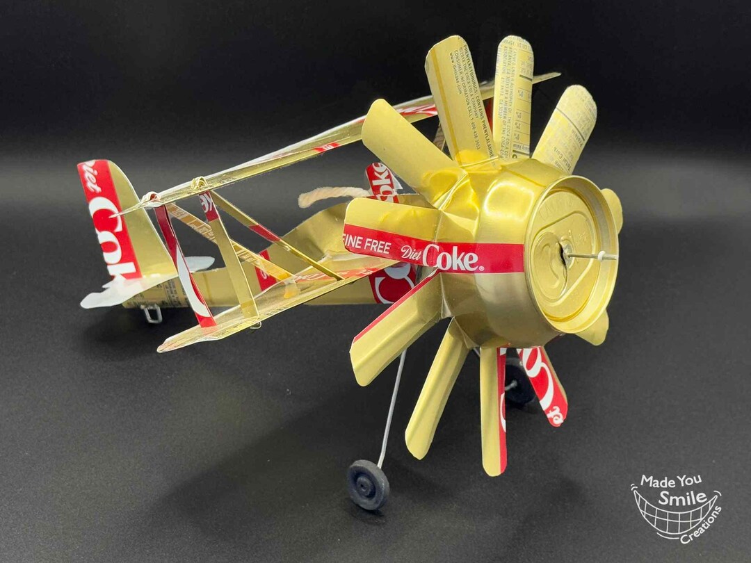 Diet Caffeine Free Coke Pop Cans Airplane: Pops Planes (made From Empty ...