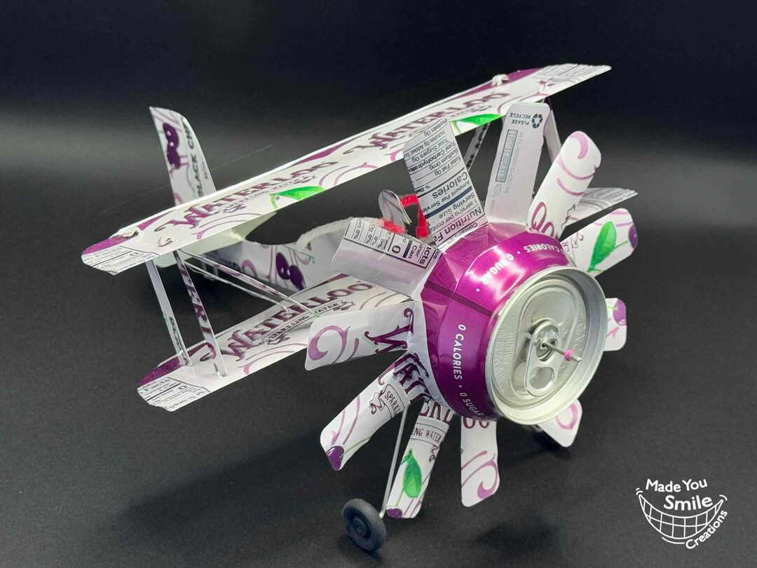 Waterloo Blackcherry Pop Cans Airplane: Pops Planes (made From Empty ...