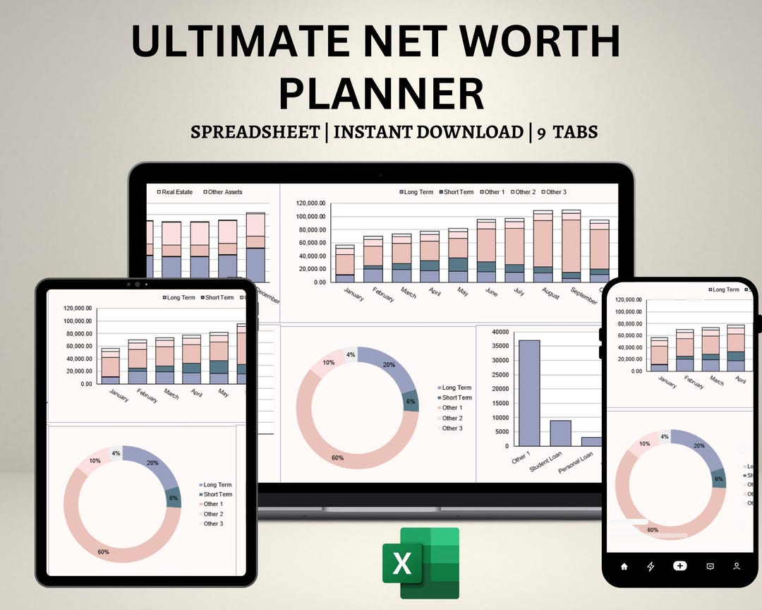 Ultimate Net Worth Tracker | Excel Net Worth Spreadsheet | Financial ...