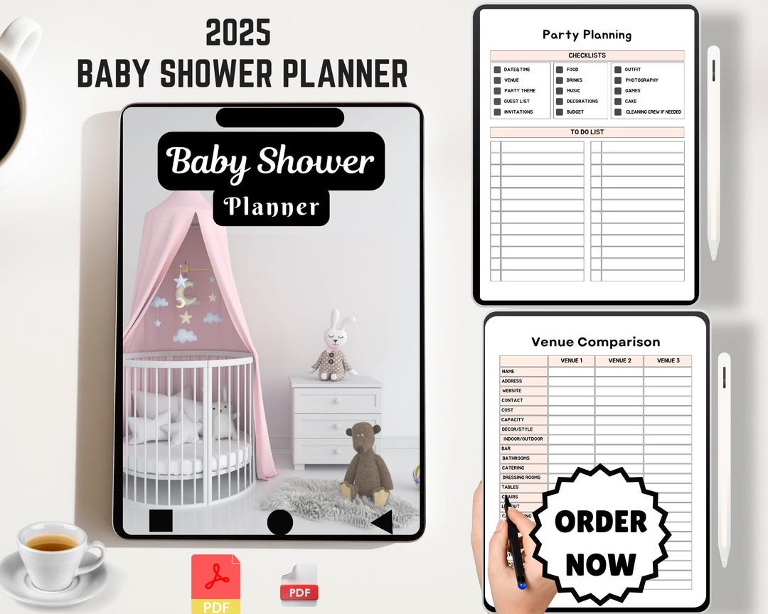Baby Shower Planner - Instant Download - Printable Planning Guide ...