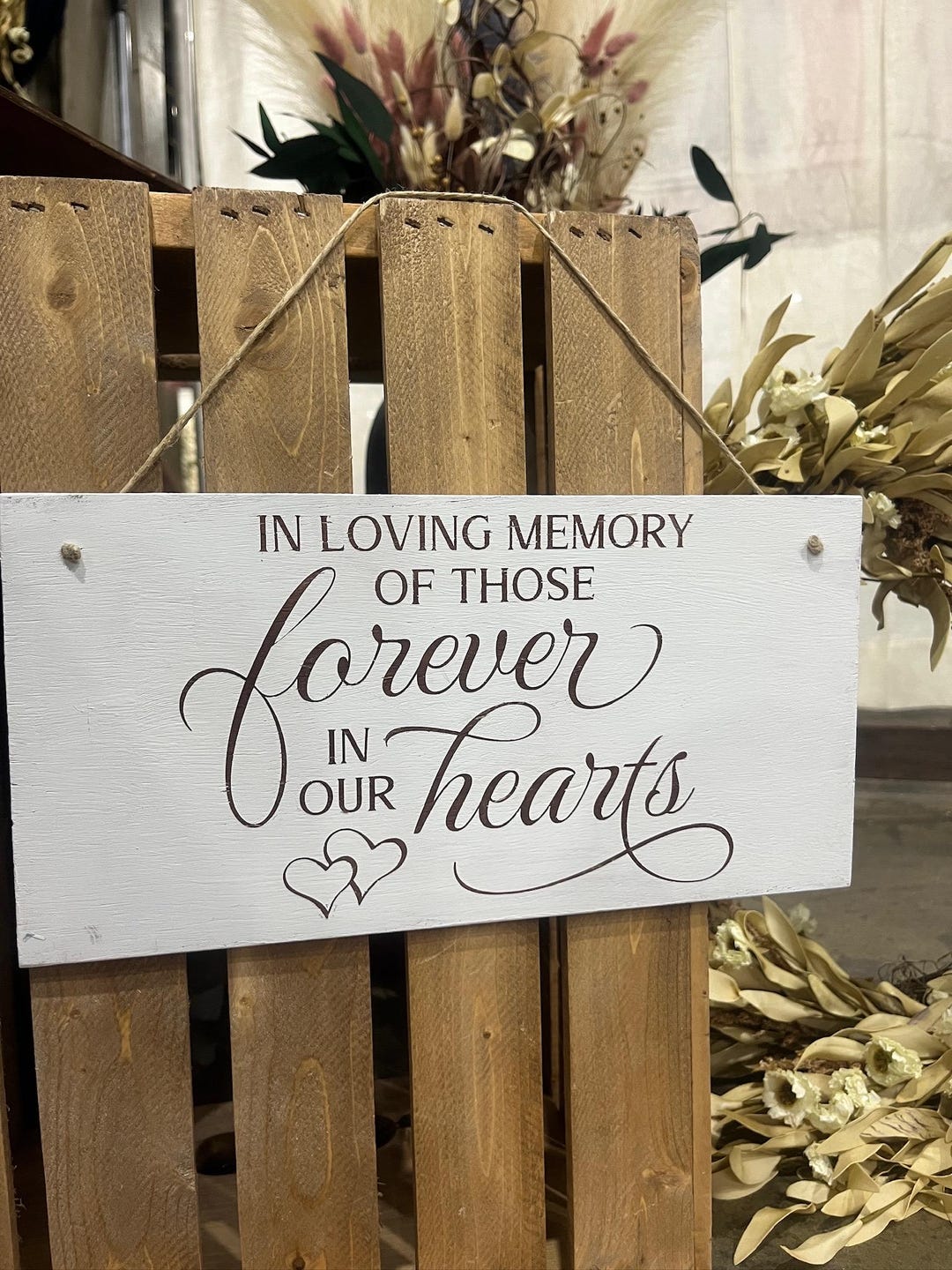 In Loving Memory - Rustic Sign - Etsy