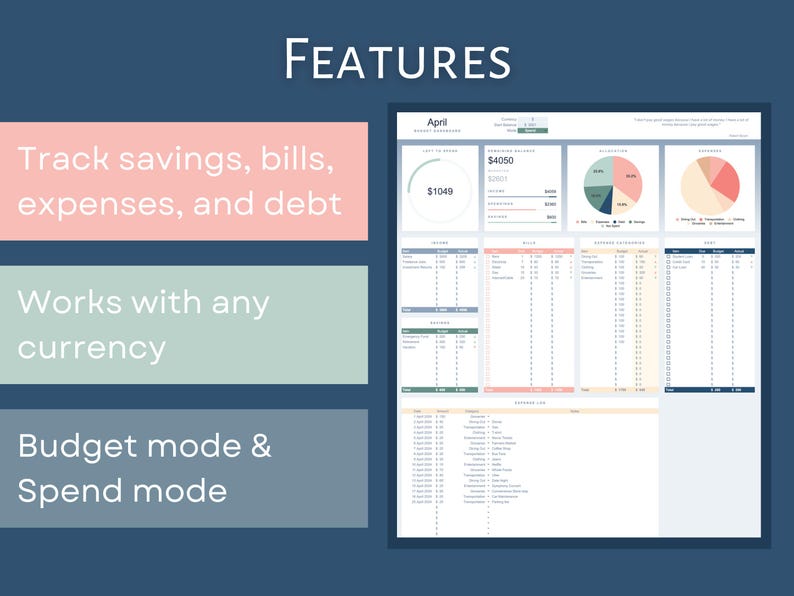 Simple Budget | Google Sheets All in One Personal Finance Tracker ...
