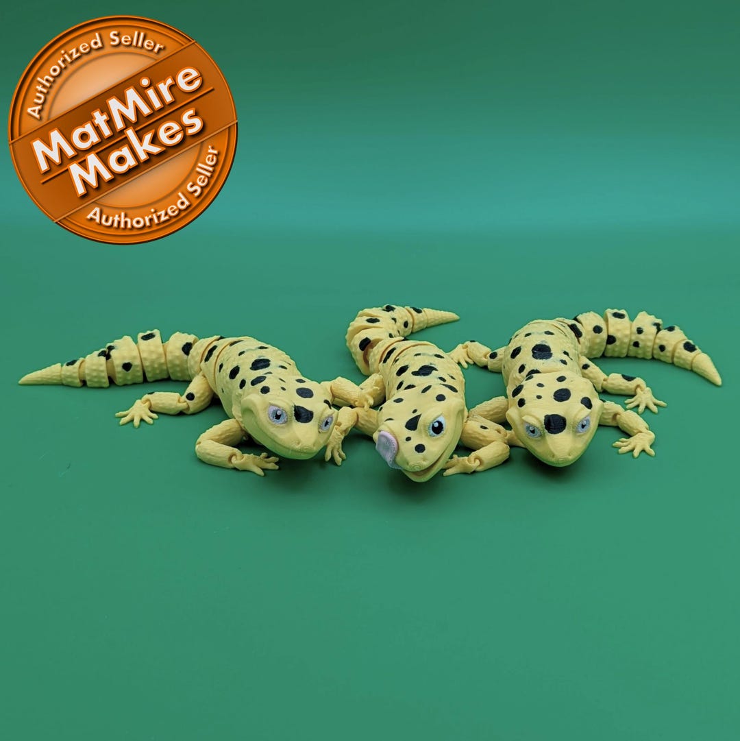 Leopard Gecko Miniature Flexible Figurine - Etsy