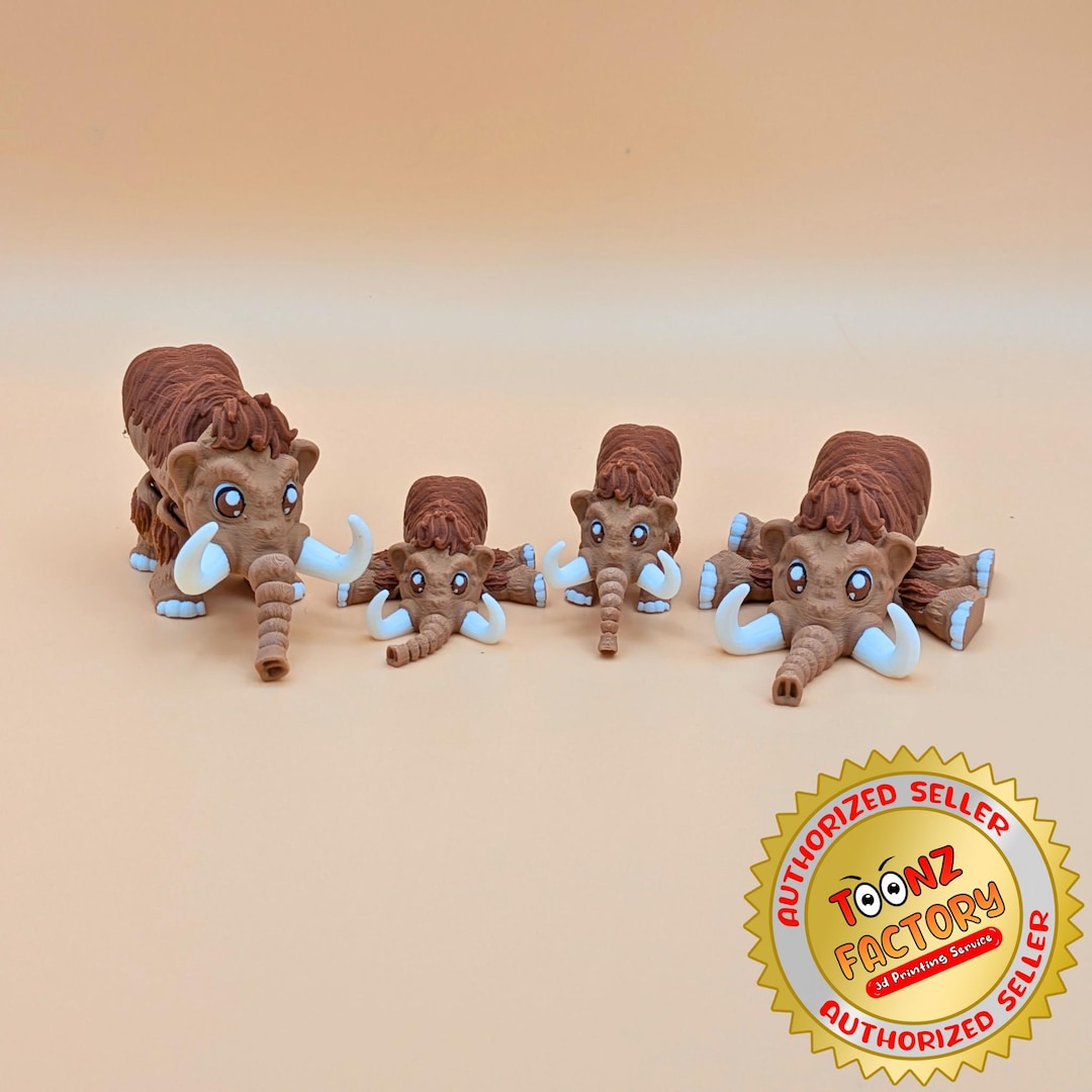 Wooly Mammoth Miniature Flexible Figurine - Etsy