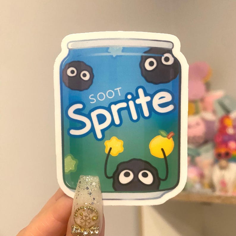 Studio Ghibli Soot Sprite Soda Can Sticker - Etsy