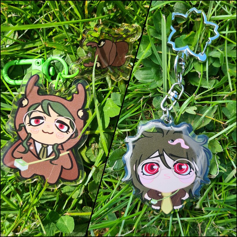 Danganronpa Chibi Keychains, Kaito, Gundham, Nagito, Gonta, Fuyuhiko ...