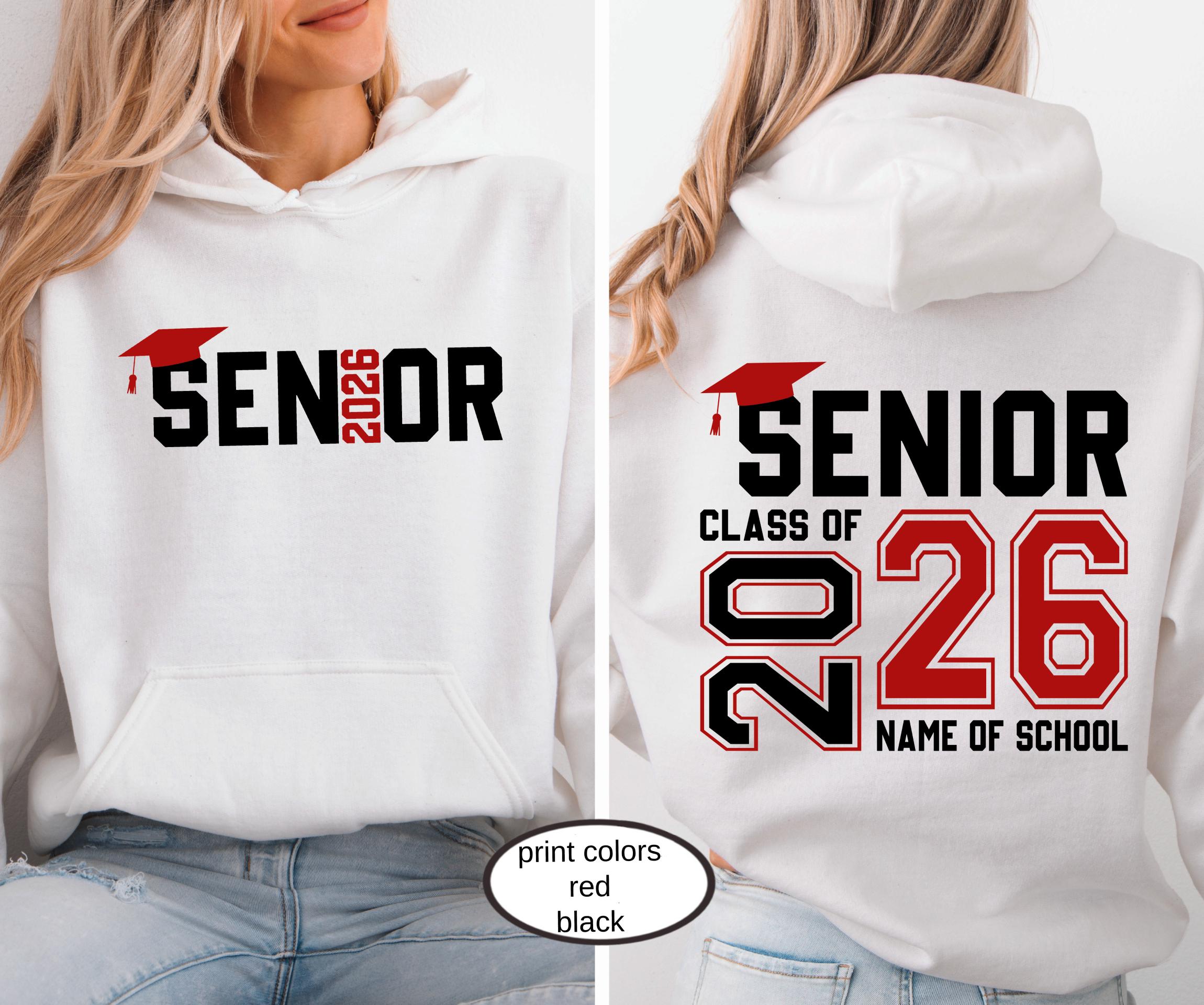 Custom Senior Class of 2026 Hoodie, High School Graduation Hoodie ...
