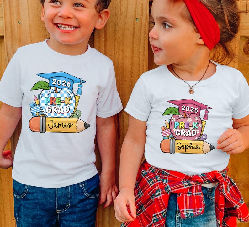 Personalized Pre-k Graduation Shirt, Graduation Kids Gift, Class of ...