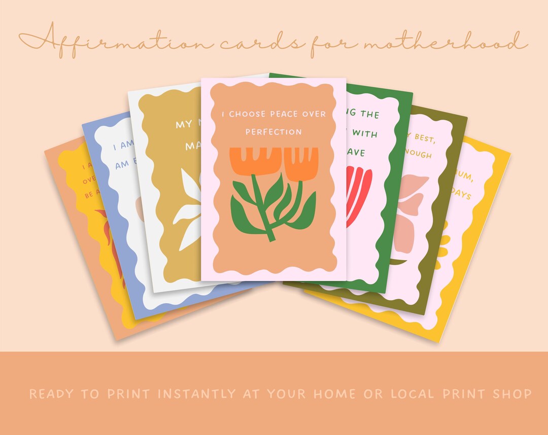 Printable Affirmation Cards for Mothers | 20 Positive Quote Cards ...