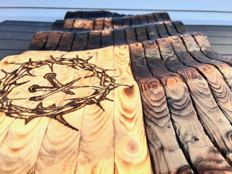 Wavy Wooden Cross Flag - Etsy