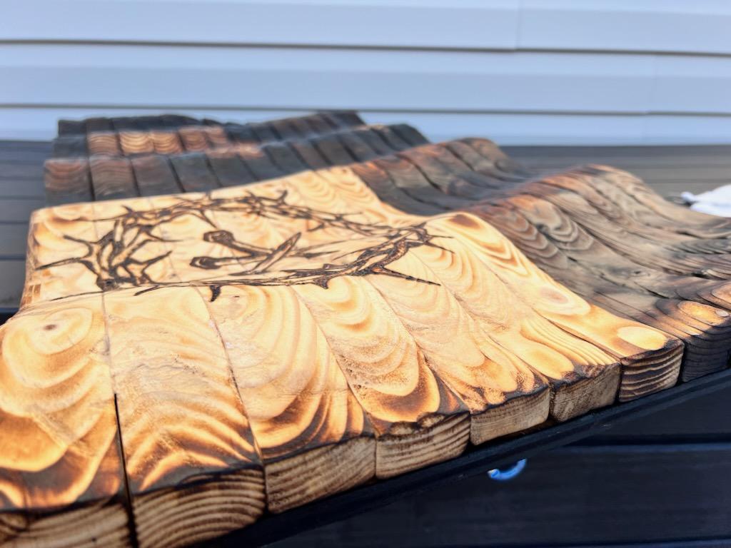 Wavy Wooden Cross Flag - Etsy