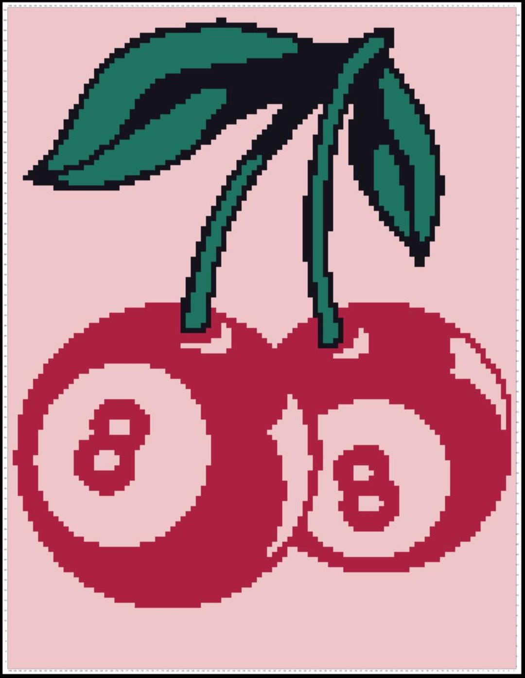Cherry 8 Ball Single Crochet Graph - Etsy