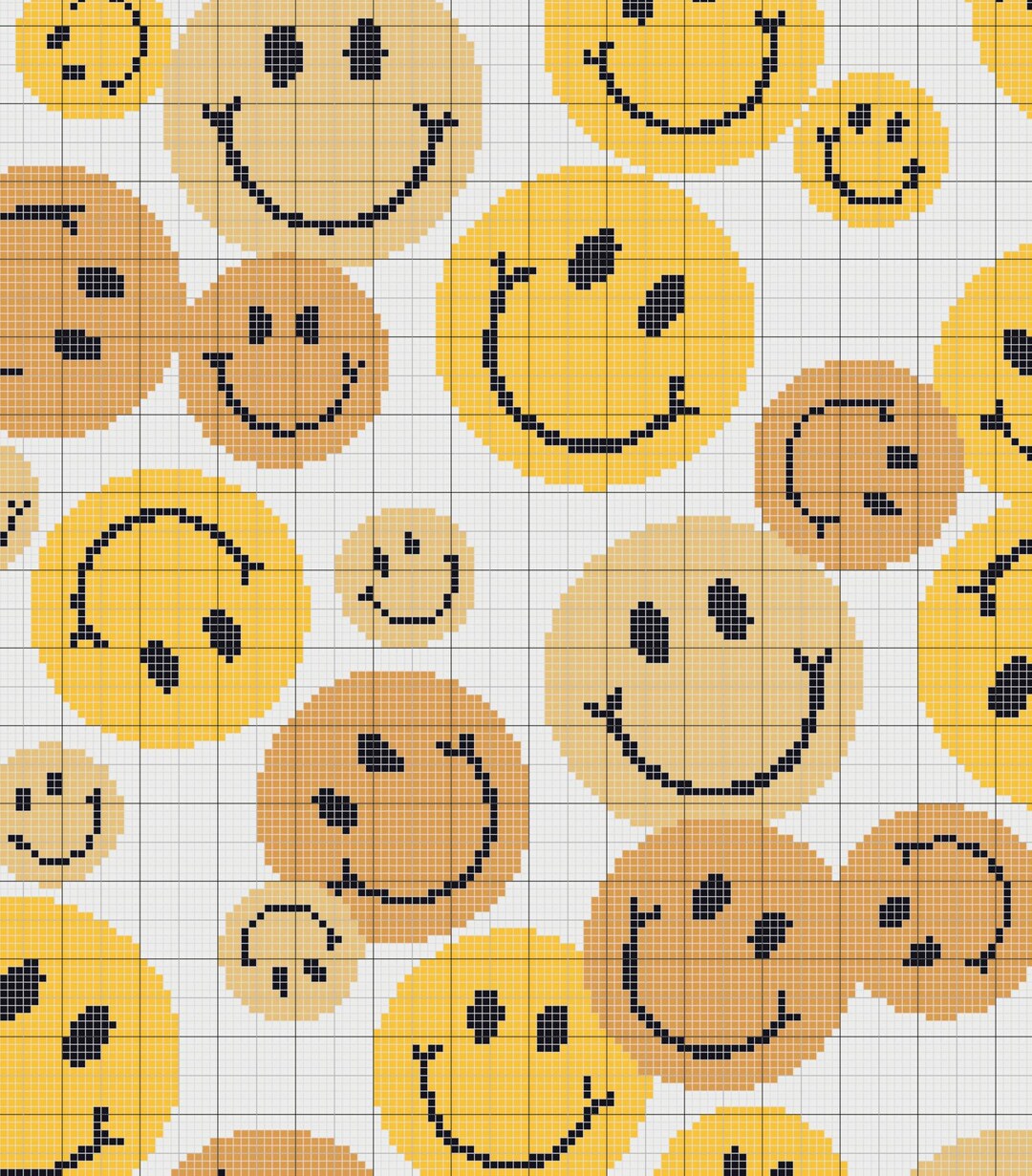 Smiley Graphgan Crochet Blanket - Pattern - Etsy