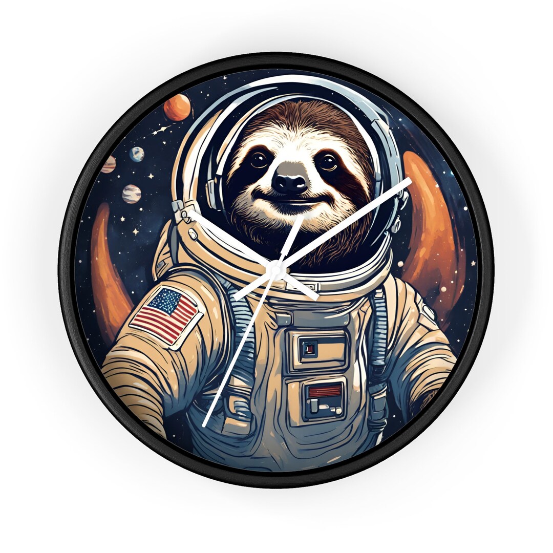 Futuristic Sargeant Sloth in Space Wall Clock - Etsy