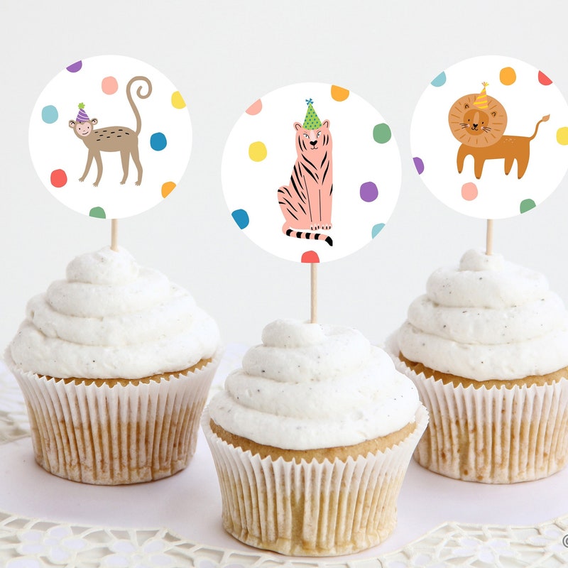 Zoo Cupcake Topper - Etsy