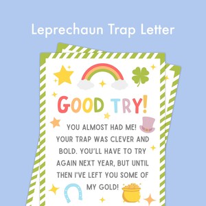 St Patricks Day Kids Printable Leprechaun Letter Printable - Etsy