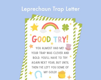 St Patricks Day Kids Printable, Leprechaun Letter Printable, Leprechaun ...