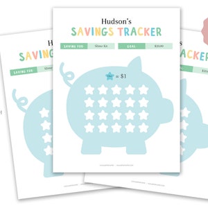 Saving Tracker Printable, Kids Savings Challenge, Savings Printable ...